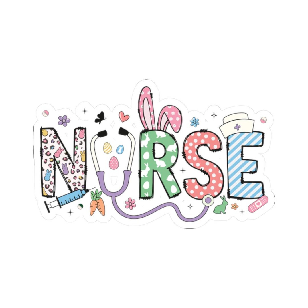 Nurse Kiss-cut Stickers - Cute Nursing Stickers for Scrubs, Laptop ...
