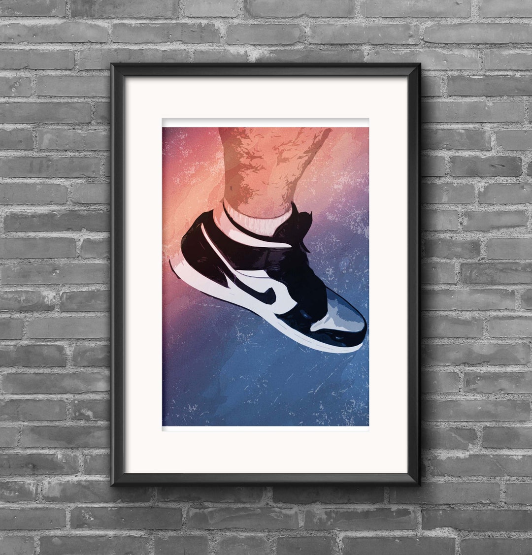 Jordan 1 Gradient Sneaker Art Print: Hypebeast Poster (digital File) - Etsy