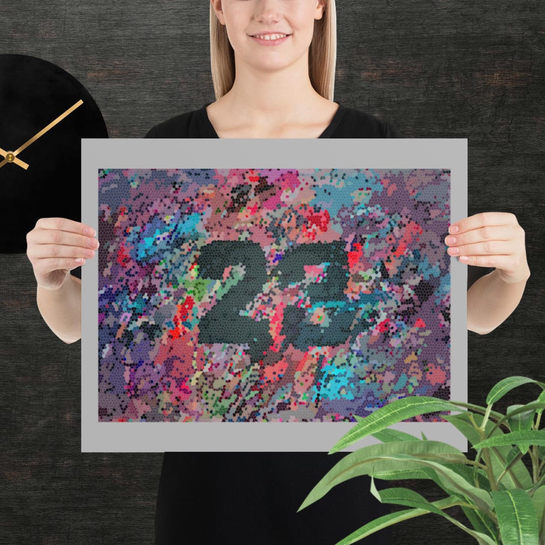 Abstract Mosaic Number 23 Poster Multicolor All Sizes - Etsy