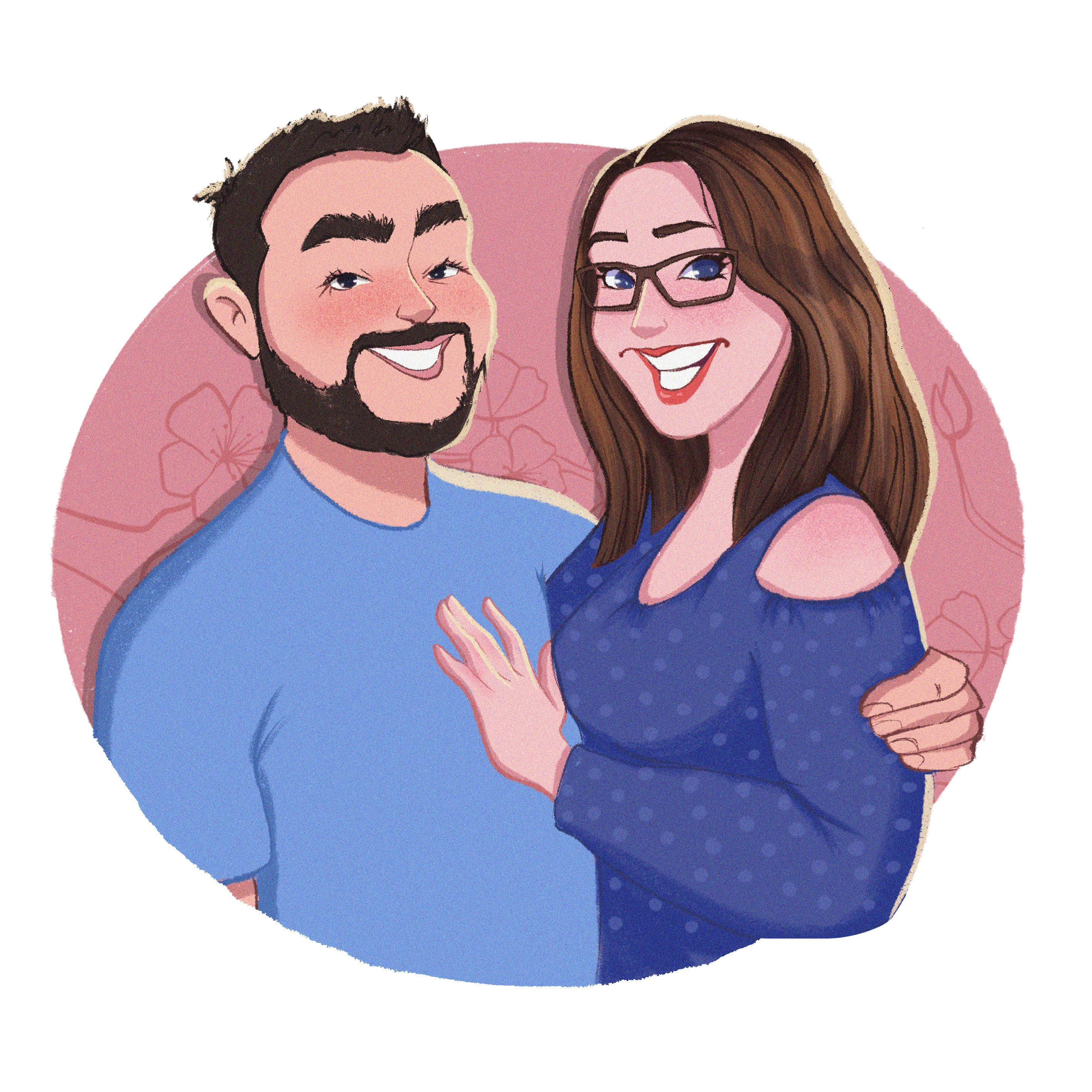 Digital Drawing & Illustration Personalized commissions Family cartoon drawing Custom couple ...