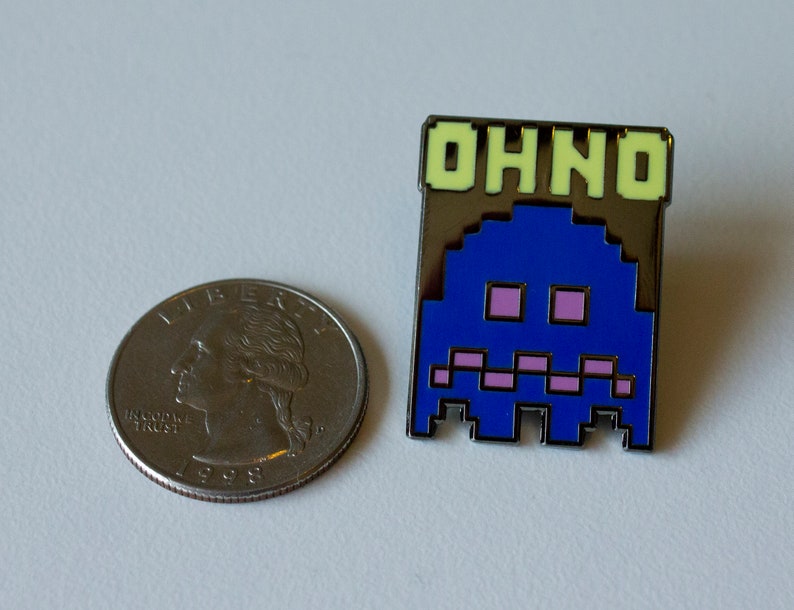 Oh No Retro Pacman Enamel Pin - Etsy