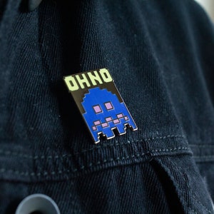 Oh No Retro Pacman Enamel Pin - Etsy