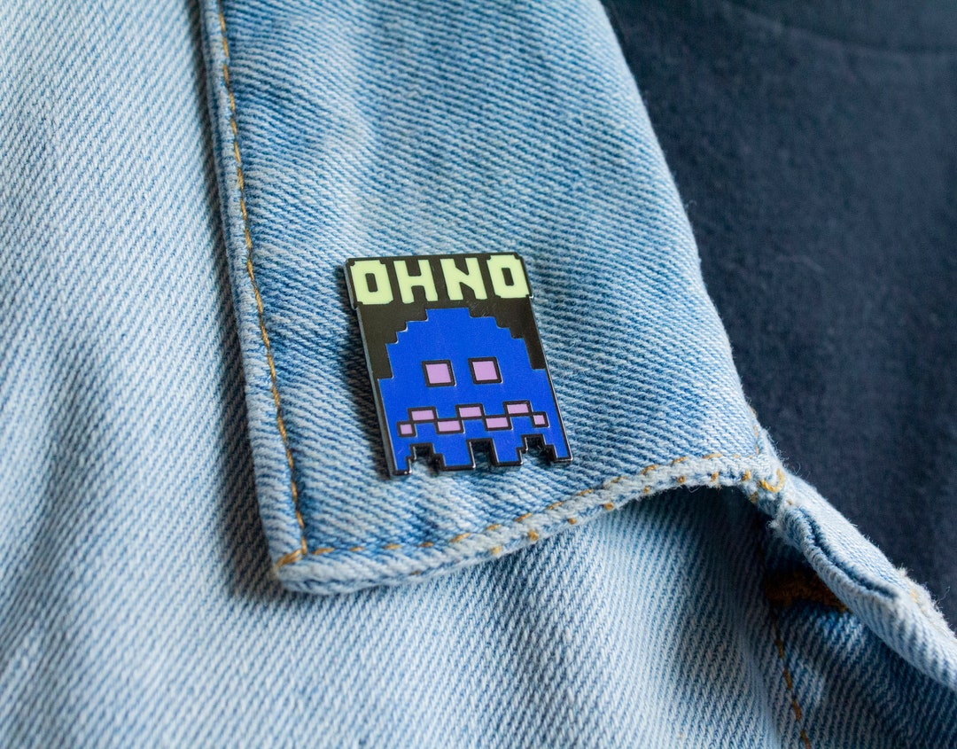 Oh No Retro Pacman Enamel Pin - Etsy