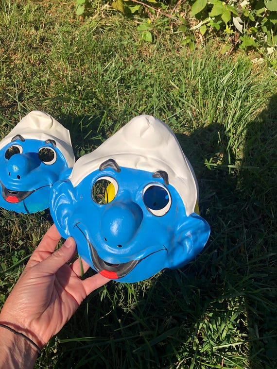 1982 Vintage Smurf and Smurfette Masks - Set of 3 Lik… - Gem
