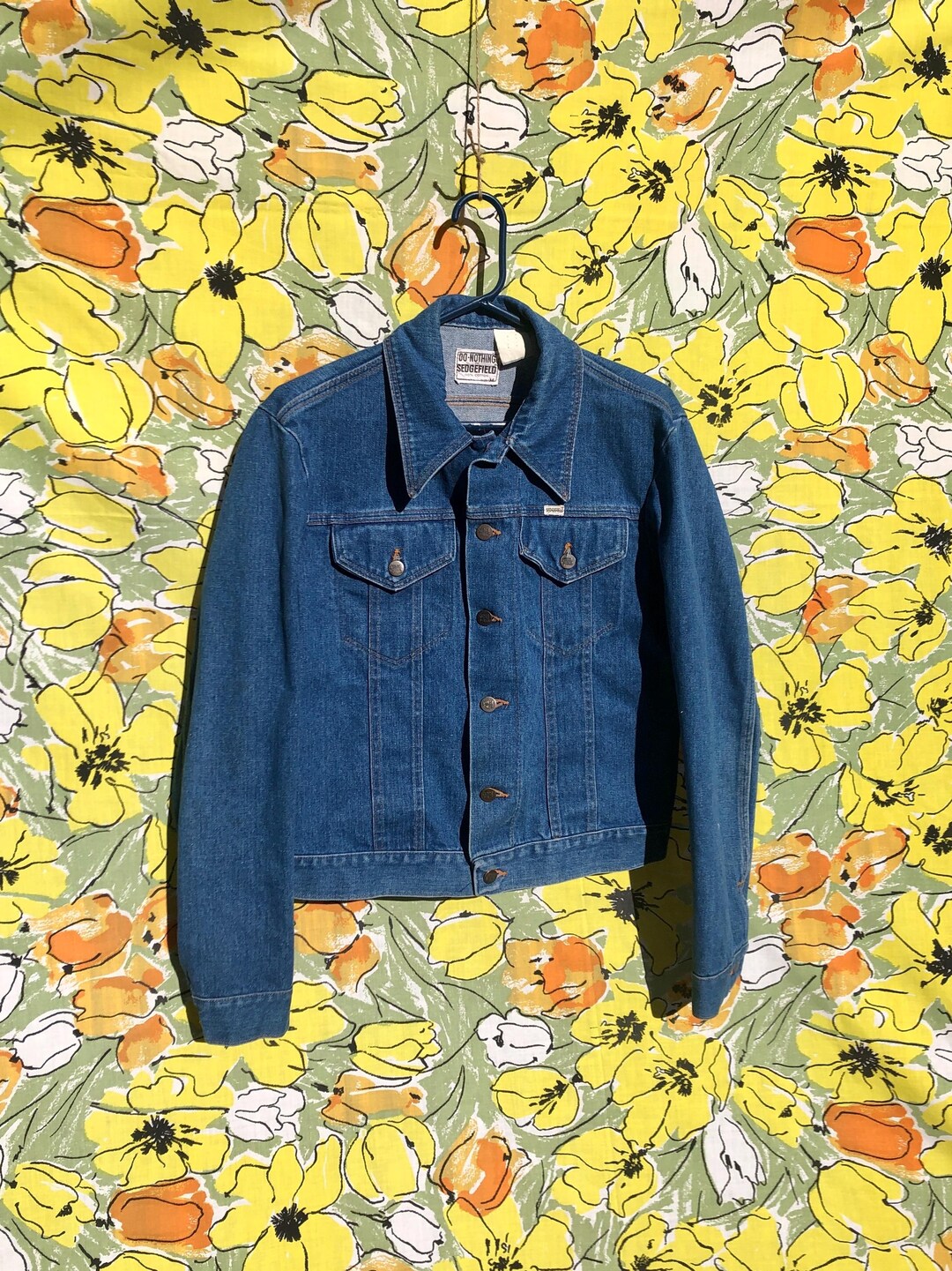 1970s Denim Jacket Button up / Sedgefield “do Nothing” Jean Jacket - Etsy