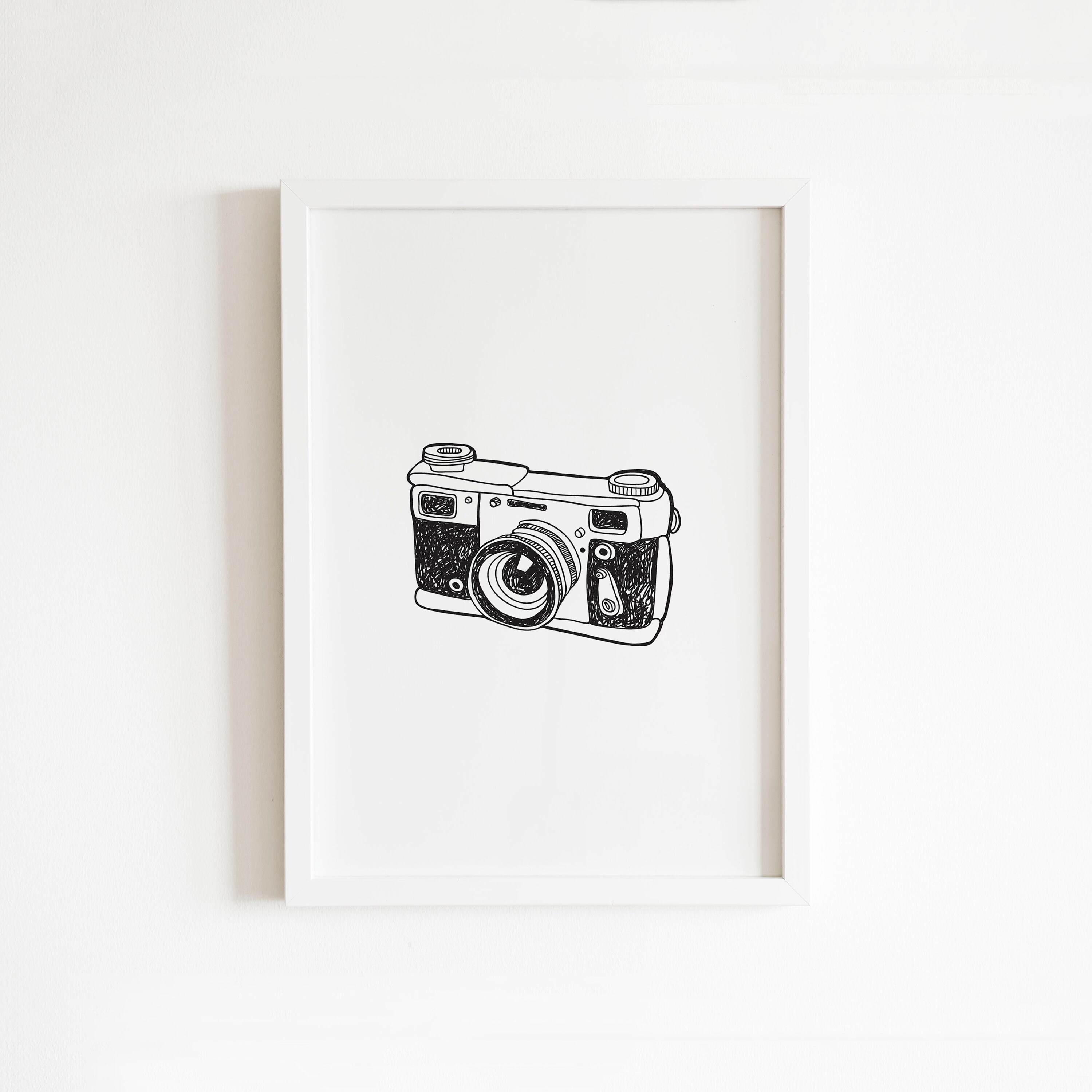 VINTAGE POSTER A4 Black and White CAMERA. Poster. Marco apart | Etsy