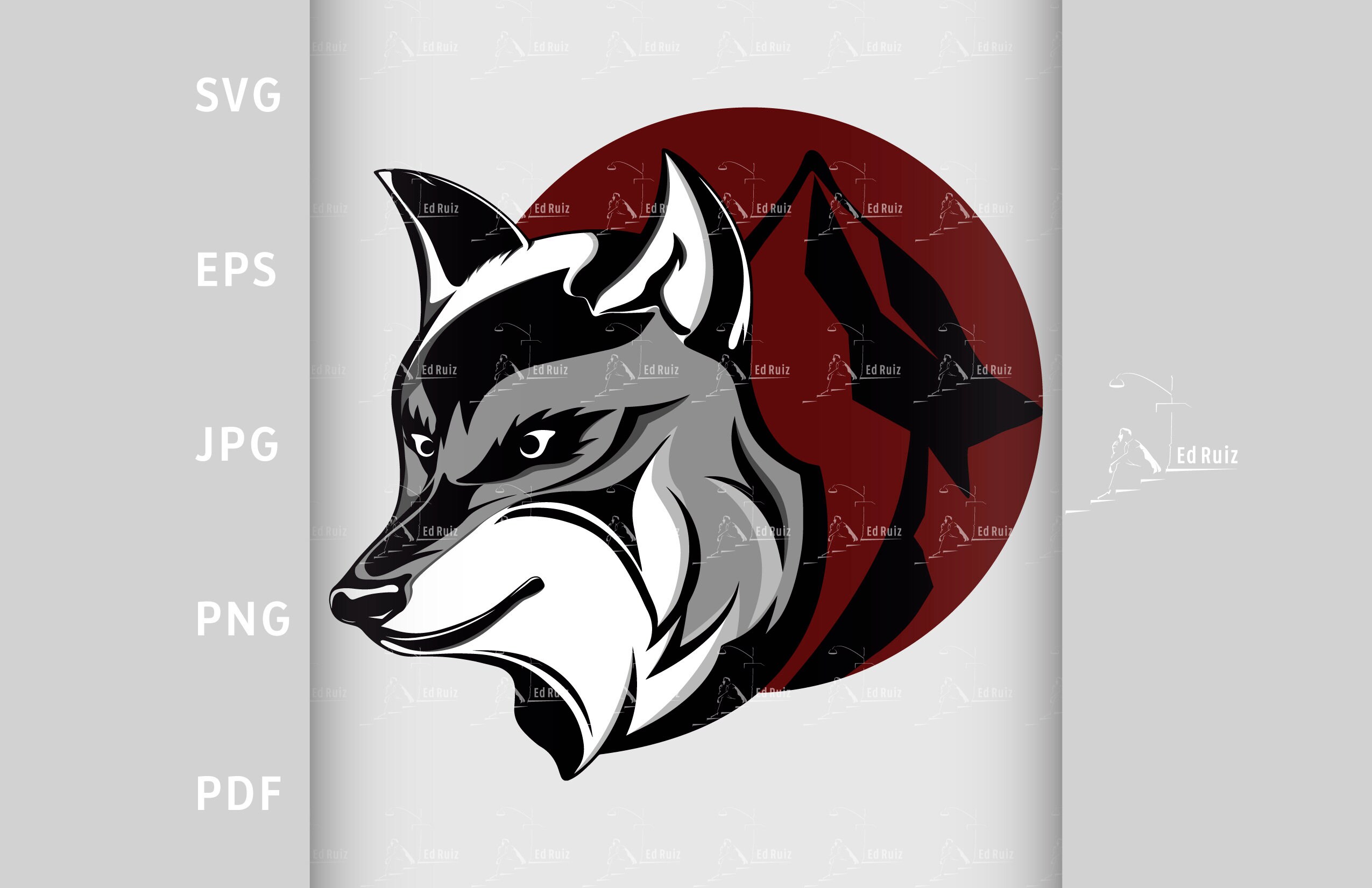 Moon Wolf Digital File - Etsy