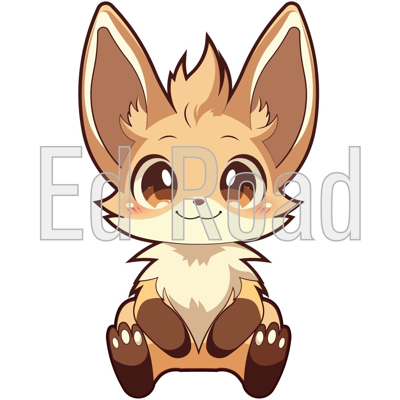 Kawaii Fennec Fox Vector Art – Unique and Adorable Design for Prints or ...