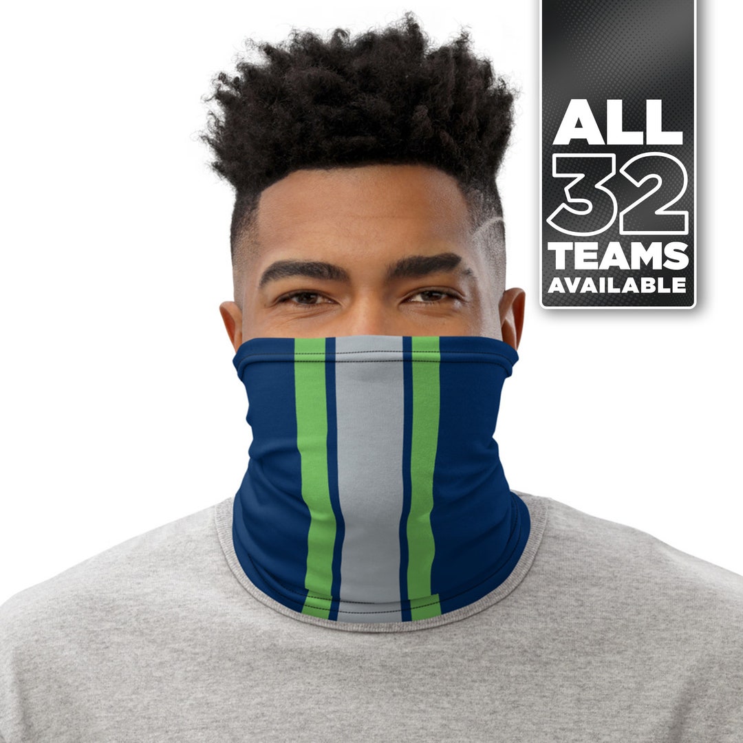 Seattle Football Home Stripe Neck Gaiter / Washable & Reusable Face ...