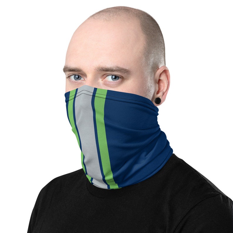 Seattle Football Home Stripe Neck Gaiter / Washable & Reusable - Etsy