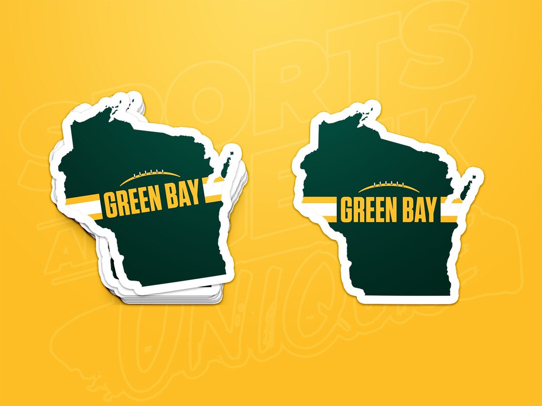 Green Bay Football Wisconsin Outline Sticker (green Design) - Etsy