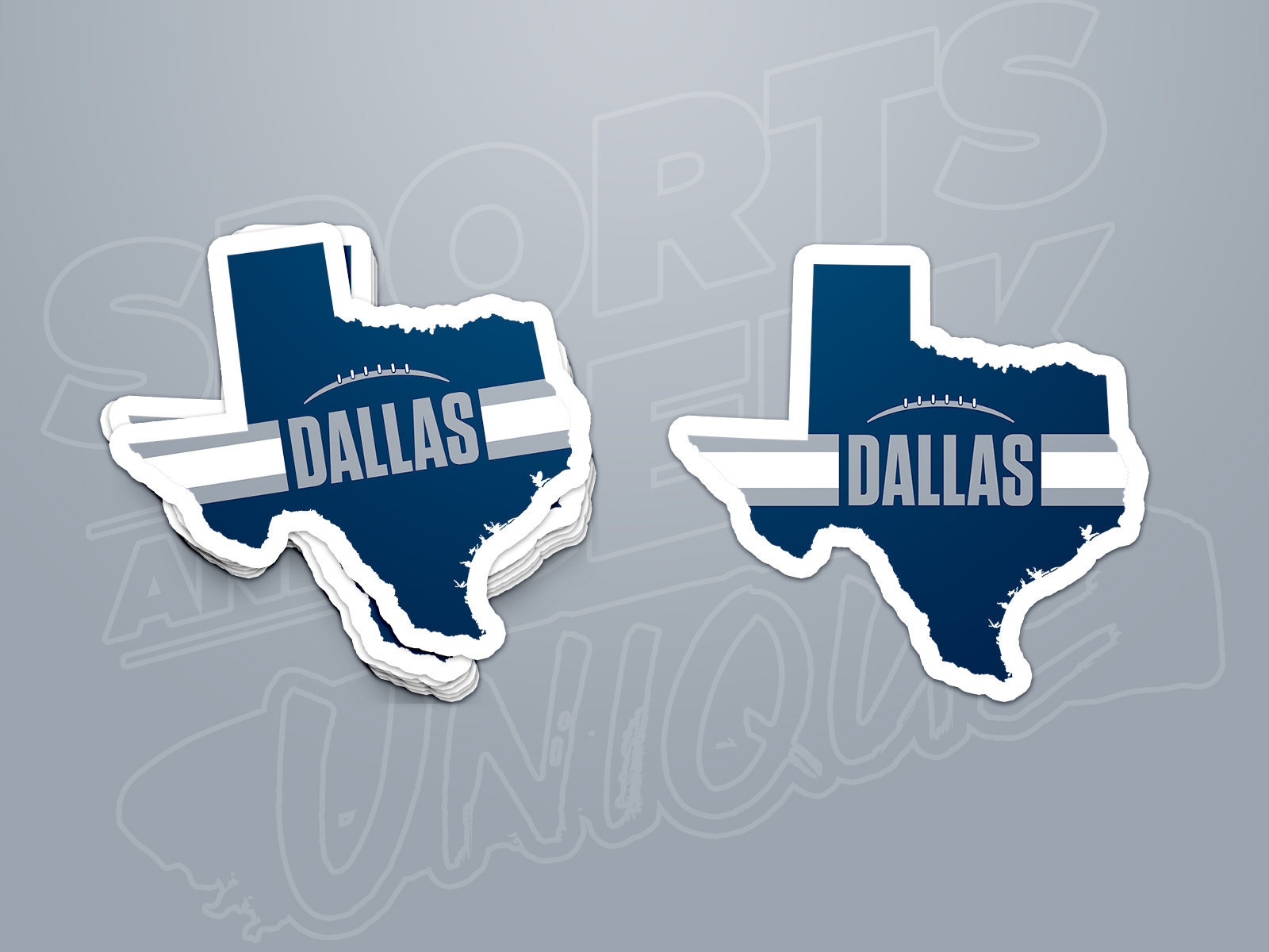 Dallas Football Texas Outline Sticker blue Design - Etsy