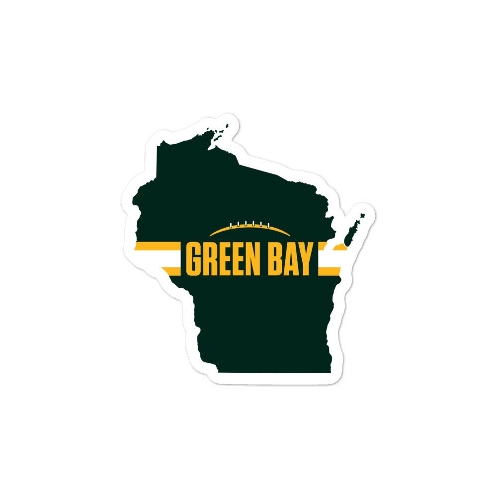 Green Bay Football Wisconsin Outline Sticker green Design - Etsy