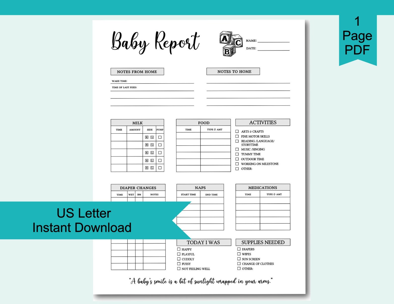 Baby Daily Routine Planner Baby Eating Schedule Baby Sleeping - Etsy
