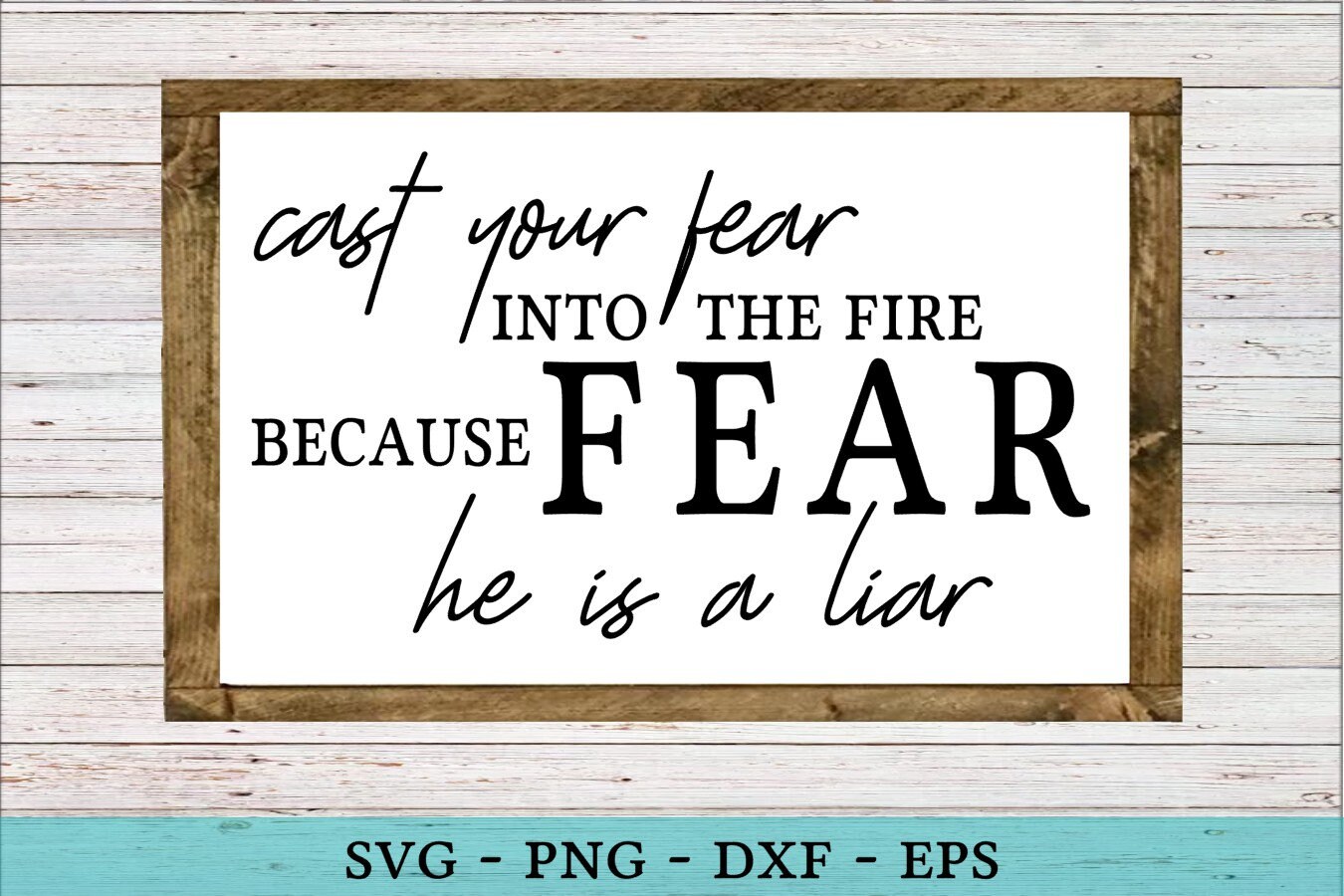 Fear Is A Liar SVG Religious Vector Cut File For Vinyl Cutter | Etsy