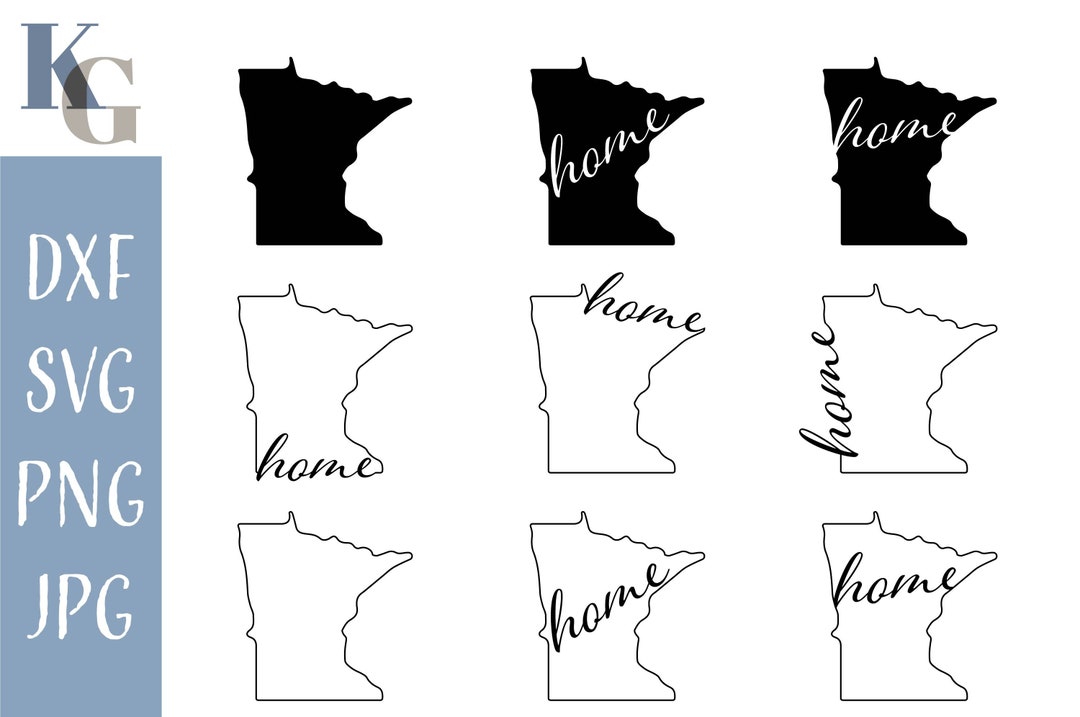 Minnesota SVG Bundle, Minnesota SVG, State Clipart, Cut Files for ...