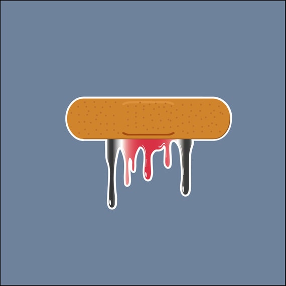 Bleed Scarlet and Gray Vinyl Sticker Laptop Sticker Car | Etsy