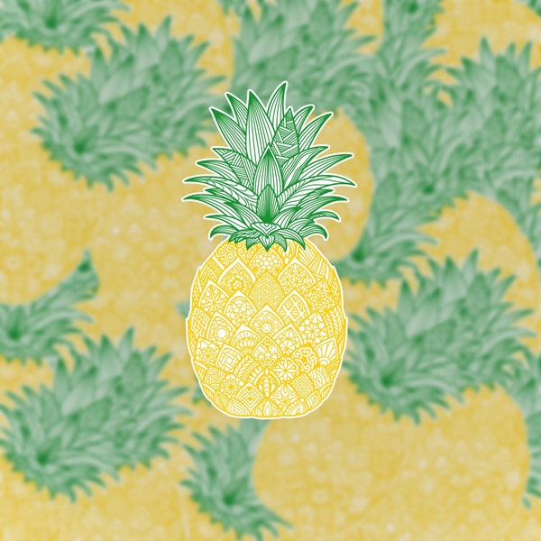 Pineapple Zentangle - Etsy