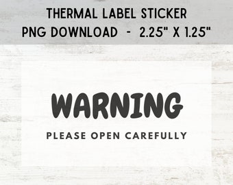 Open Carefully Label - Etsy
