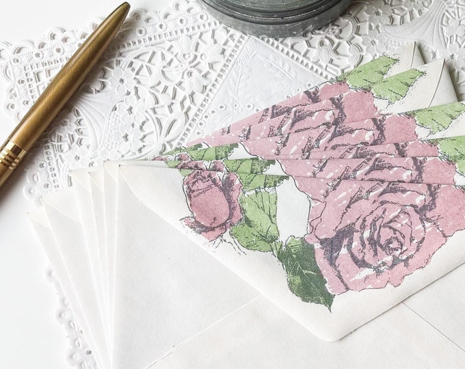 6 Vintage Roses by Stuart Hall Envelopes Vintage Envelopes Junk Journal ...