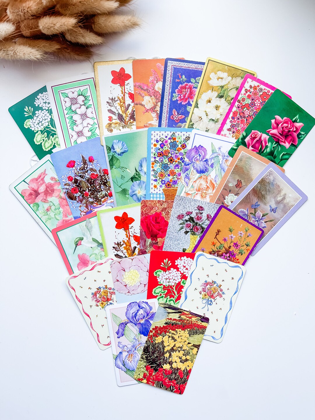 Vintage Playing Card Floral Bundle - Series 3 - Ephemera - Junk Journal ...
