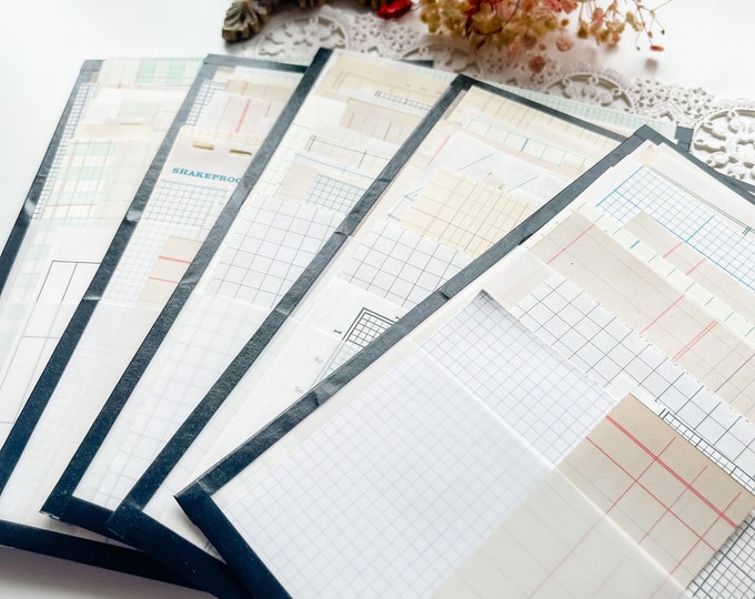 Mini Vintage Ledger and Graph Paper Variety Pack 20 Pieces Vintage ...