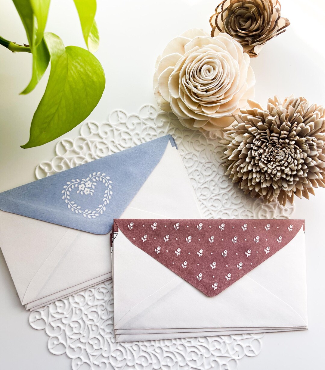 6 1980's Floral Envelopes Vintage Envelopes Vintage Paper Stationery ...