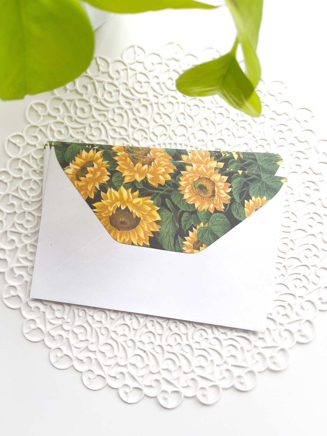 5 Vintage Stuart Hall Sunflower Envelopes - Vintage Stationery - Junk ...