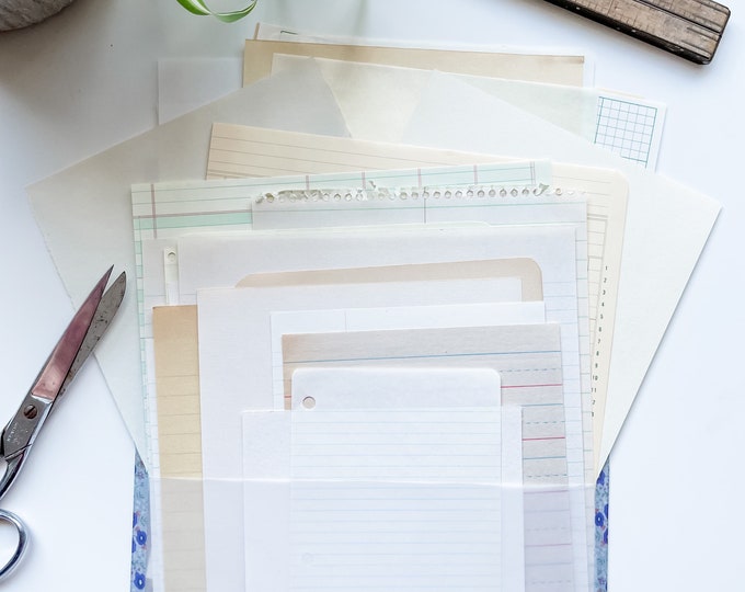 Large Vintage Paper Variety Pack 30 Pieces Vintage Journal Paper Ledger ...