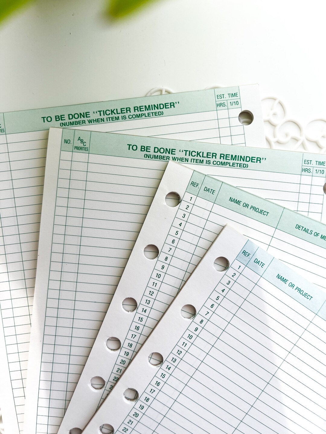 1980's Day-timers Meeting Details and to Be Done Chart Pads Vintage Day ...