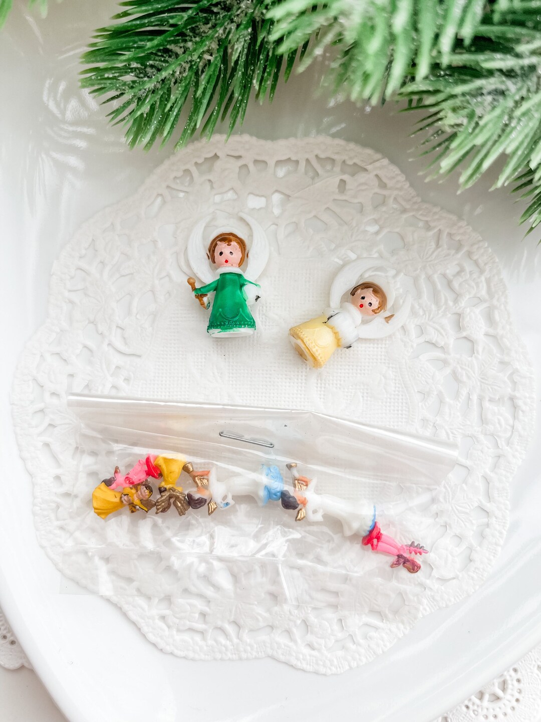 8 Vintage Plastic Christmas Angels Mini Figures Christmas - Etsy