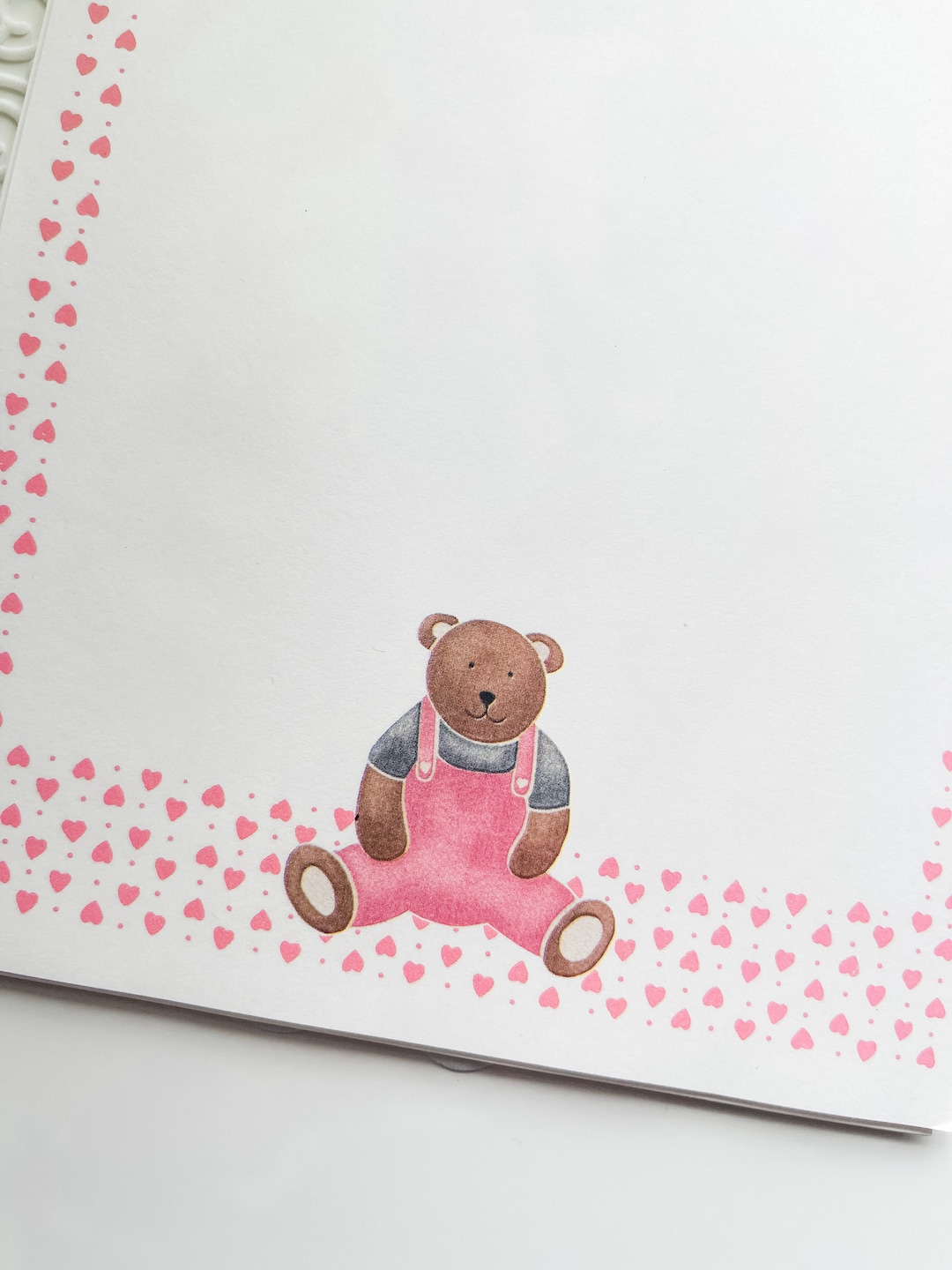 12 - 1980's Vintage Cute Bear Stationery Sheets - Junk Journal Supply ...
