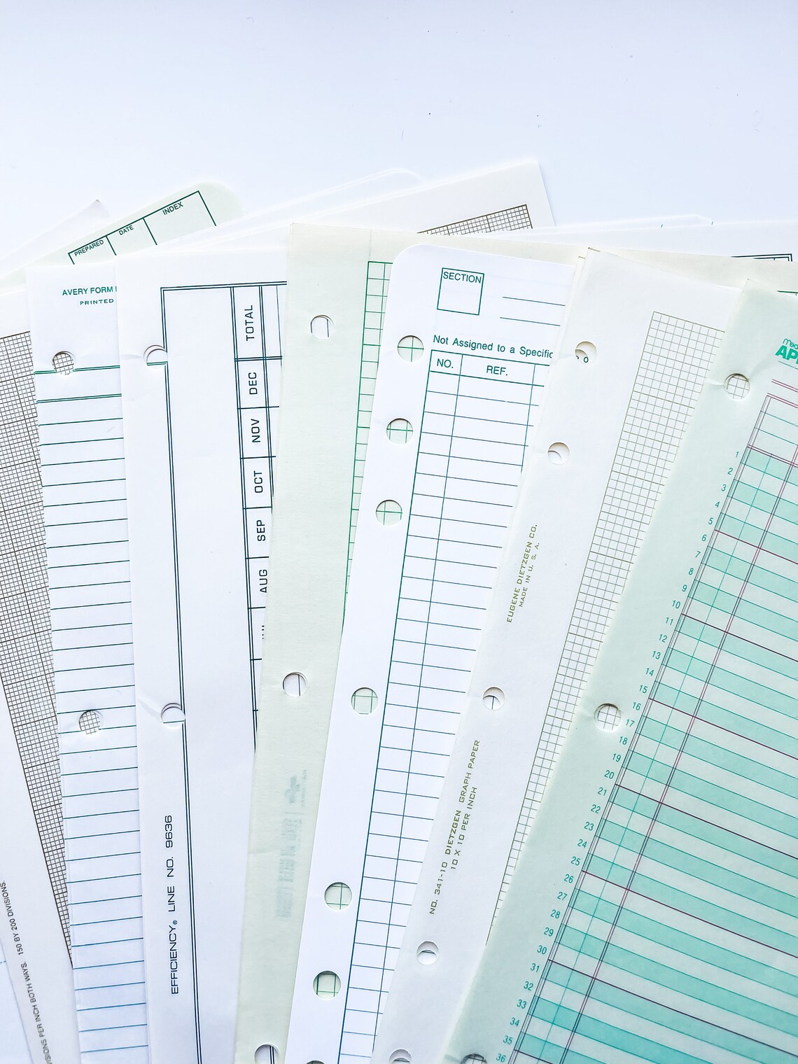 20 Piece Full Sheet Graph Paper Variety Pack - Vintage Paper Variety ...