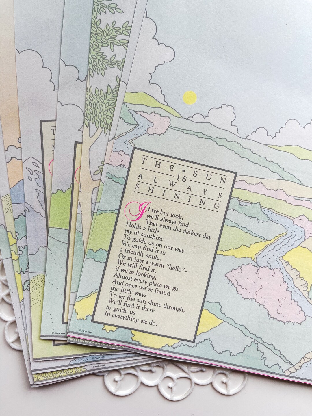1990 "all Things Are Possible" Stationery Sheets - C.M. Paula Co ...