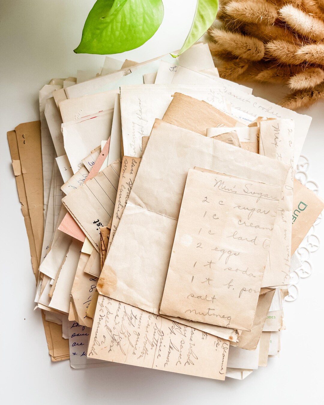 15 Vintage Handwritten/typed Recipe Pages - Handwritten Recipes ...