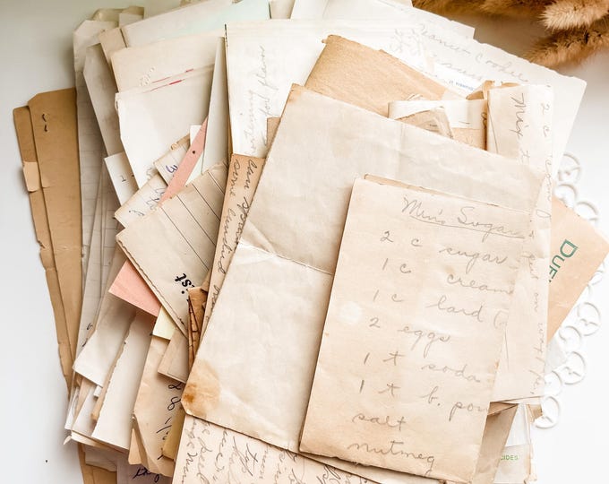 15 Vintage Handwritten/typed Recipe Pages - Handwritten Recipes ...