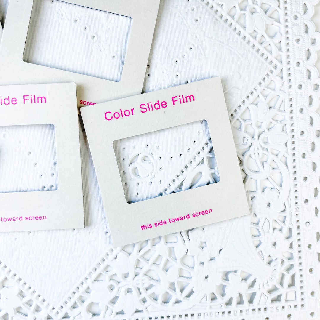 5 - Vintage Pink Slide Frames - Vintage Photo Slides - Junk Journal ...