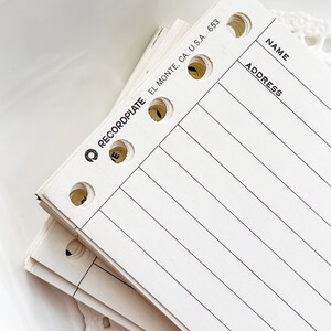 15 - Vintage Name and Address Forms - Recordplate #653 - Vintage ...