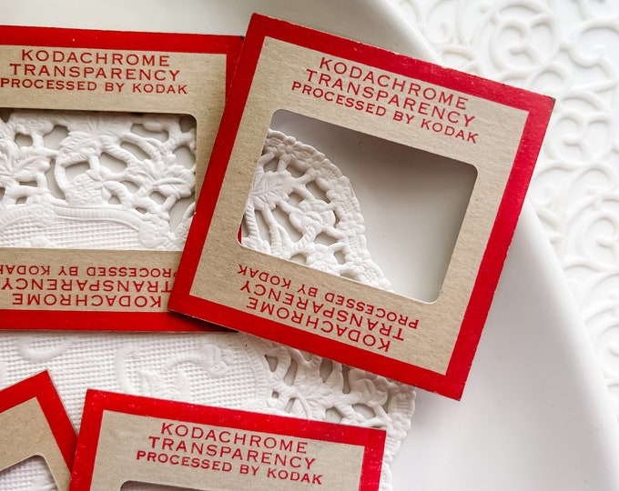 5 - Vintage Red 35mm Slide Frames - Vintage Photo Slides - Junk Journal ...