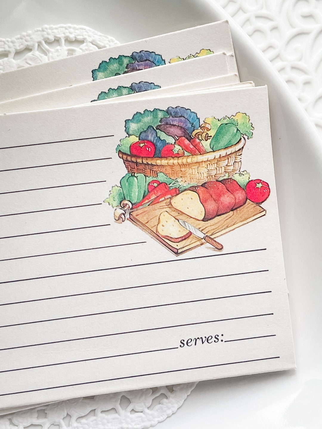 6 Vintage Folded Recipe Cards - Ephemera - Junk Journal - Scrapbooking ...