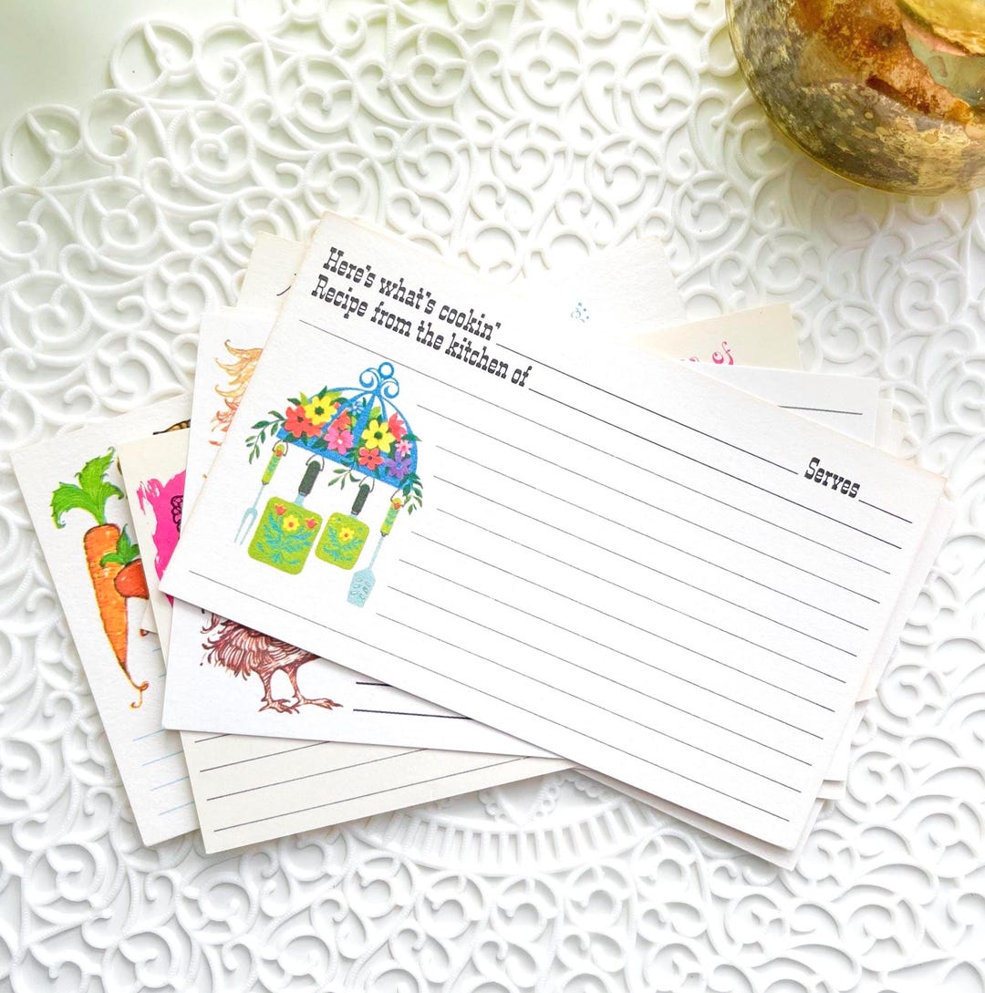 7 Vintage Recipe Card Variety Pack - Ephemera - Junk Journal ...