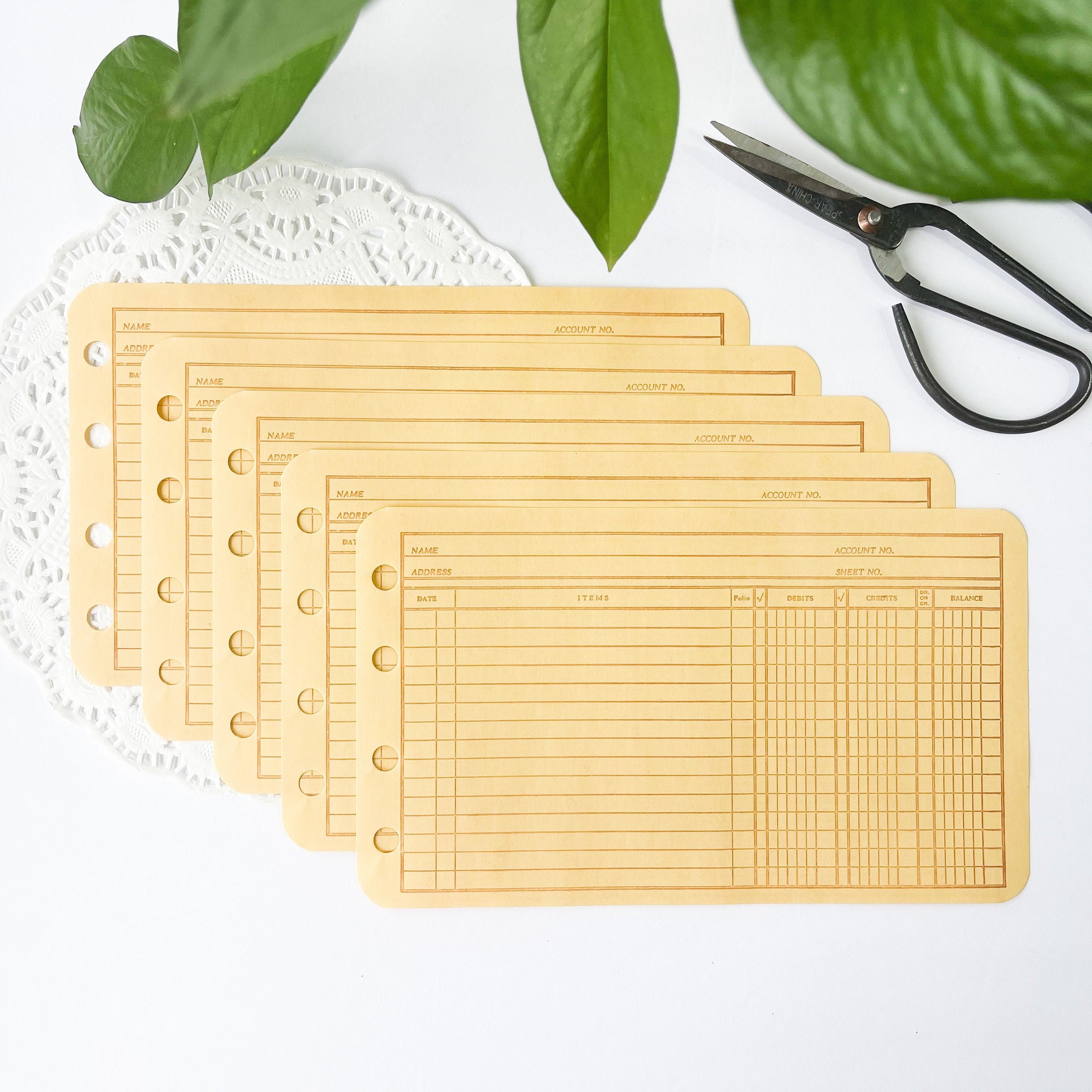 Vintage Yellow Ledger Paper Vintage Journal Paper Junk - Etsy