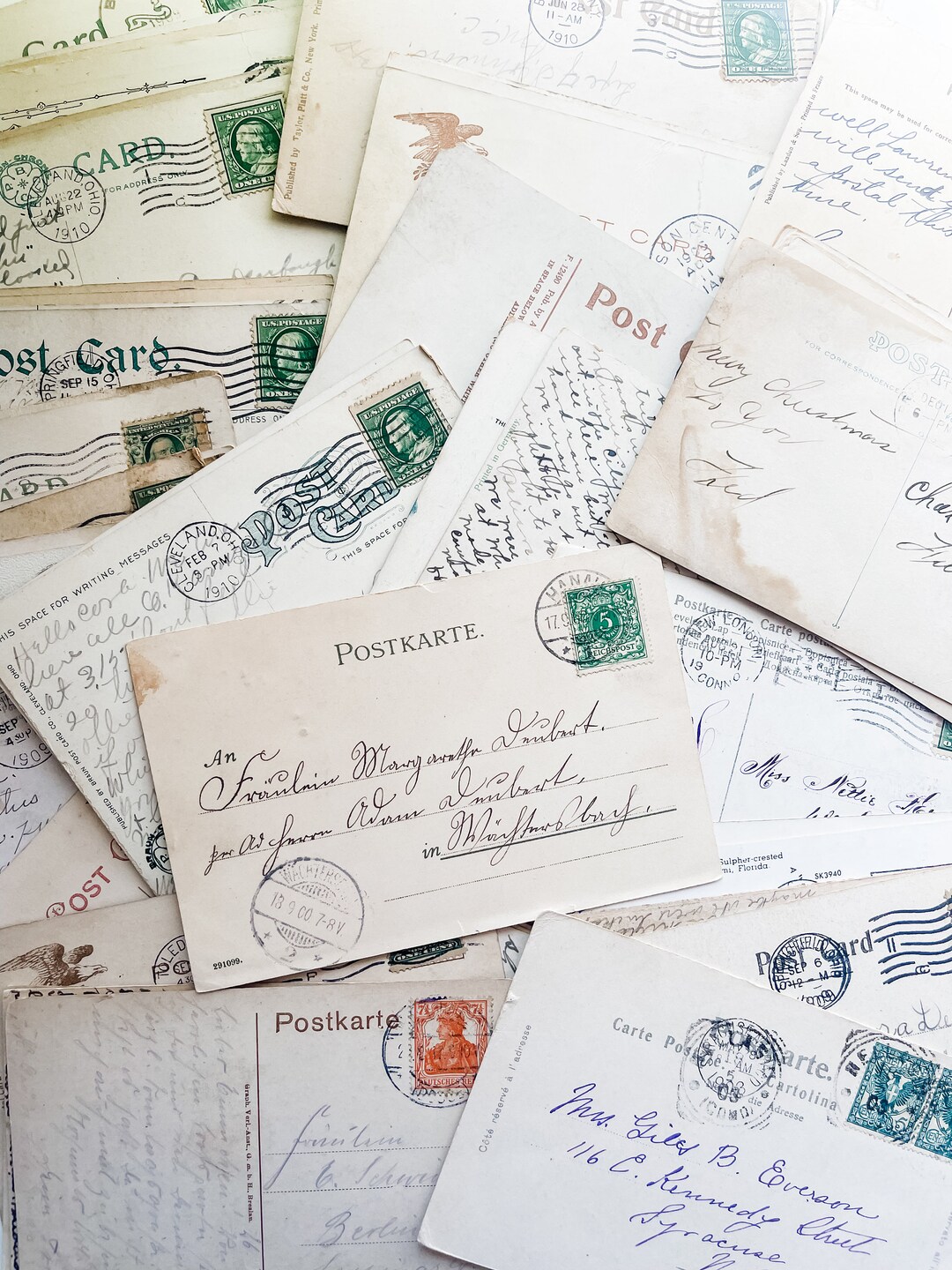 Random Set of 6 Early 1900's Postcards - Vintage Paper - Paper Ephemera ...