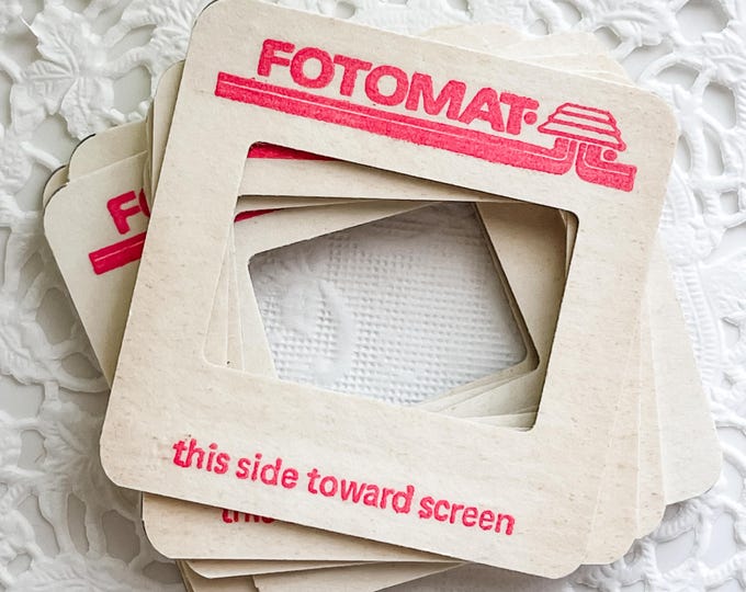 7 - Vintage Pink Fotomat 35mm Slide Frames - Vintage Photo Slides ...