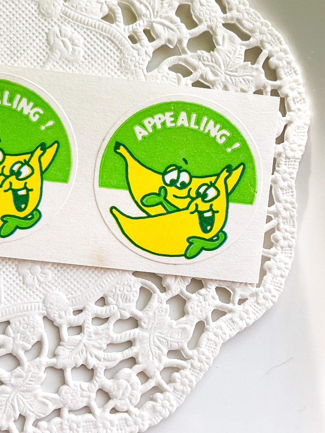 Vintage "appealing" Banana Scratch and Sniff Matte Sticker Set ...