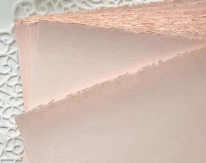 Vintage Peach Deckled Edge Stationery Sheets - Vintage Paper - Vintage ...