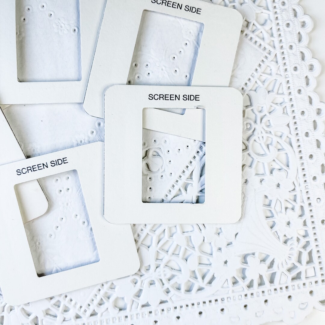 6 Vintage White 35mm Slide Frames Vintage Photo Slides Junk Journal ...