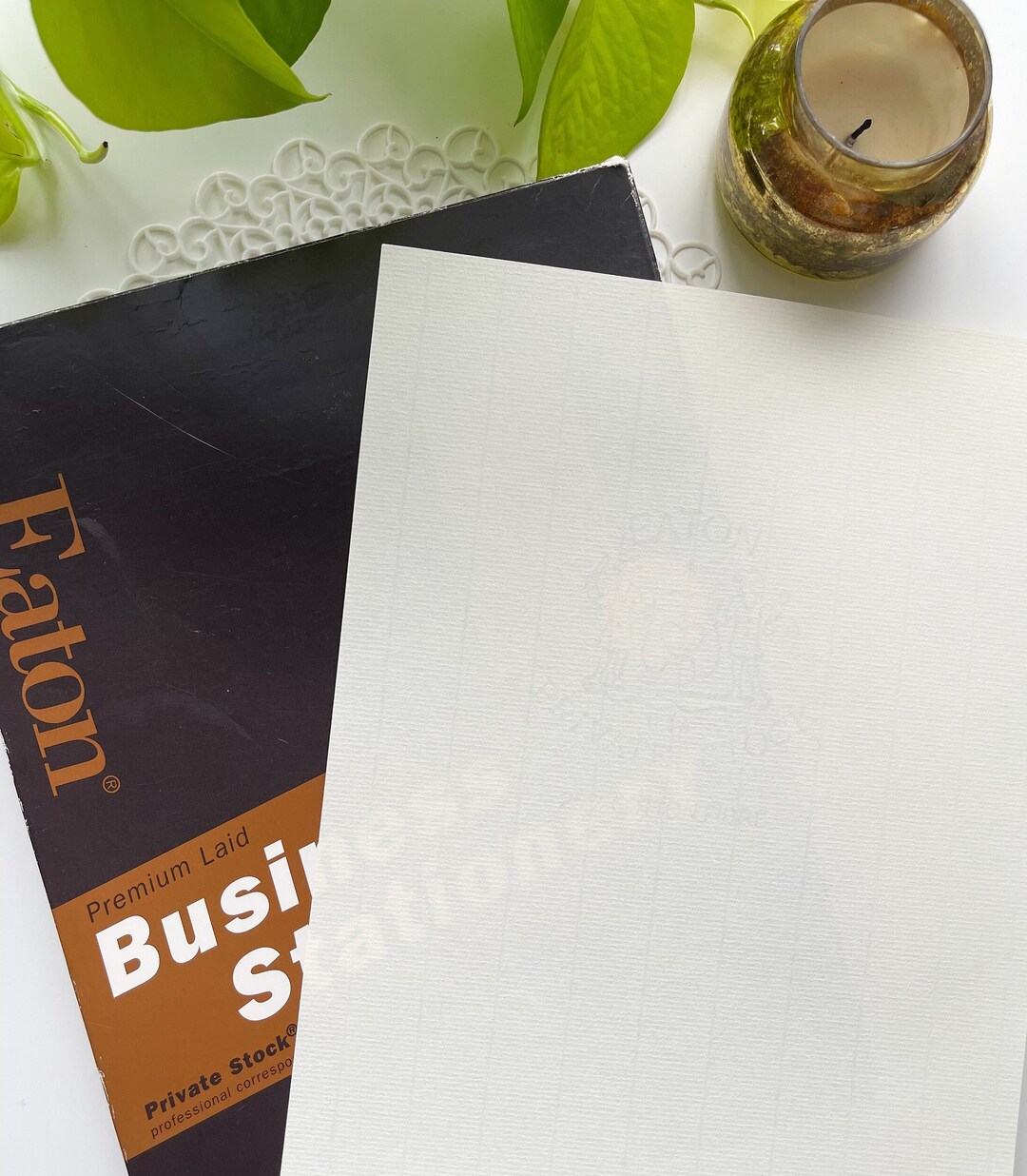 10 Sheets - Vintage Cream Eaton Premium Laid Business Stationery - 25% ...