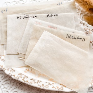 10 Vintage Glassine Stamp Collector Envelopes - Vintage Glassine ...