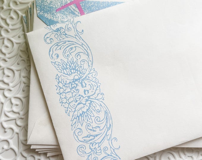 8 Pretty Vintage Rose Stuart Hall Stationery Sheets - Vintage Paper ...